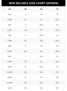 New Balance Size Chart Unveiled: Get the Perfect Fit Every Time ...